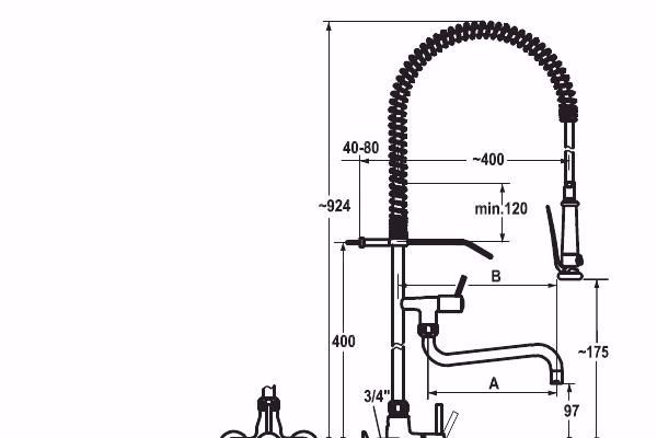 HLK Shop. KWC GASTRO Grossküche chromeline A 300 AD 153 Hebelmischer Schwenkauslauf mit ...