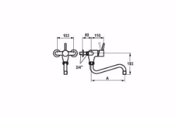 HLK Shop. KWC GASTRO Grossküche chromeline A 300 AD 153 Hebelmischer Schwenkauslauf mit ...