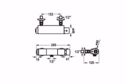 HLK Shop. KWC IQUA-LINO Dusche AD153, chromeline, Batteriebetrieb,, Therm, Start/Stop-Taste, D35 ...