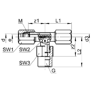 HLK Shop. SERTO T-Verschraubungen SERTO SO 53221 mit Übergangsmuffe, Edelstahl rostfrei Grösse ...