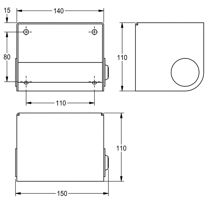 HLK Shop. KWC HEAVY-DUTY HDTX0001 WC-Rollenhalter Maximale Tiefe/Durchmesser Verbrauchsmaterial ...