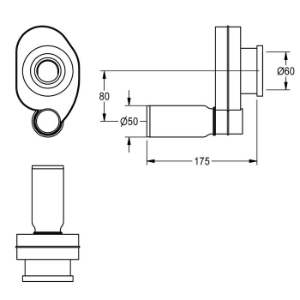 HLK Shop. KWC EFLSY0043 Siphon mit Radarsensoraufnahme , Art.Nr ...